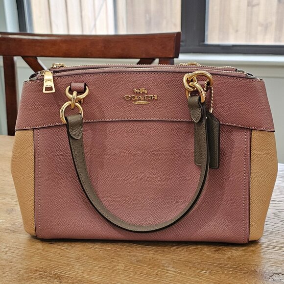 Coach | Bags | Authentic Coach Mini Brooke Carry All Pink Satchel ...